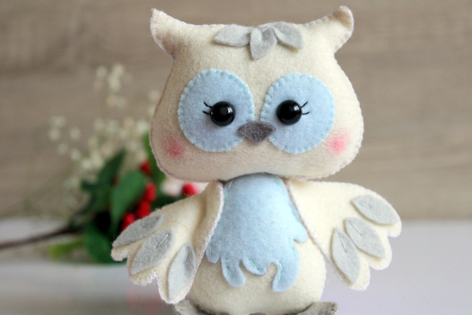 Felt Owl Christmas Ornament Christmas Owl Decor Felt Owl | Etsy