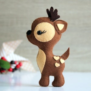 Felt Deer Woodland Pattern Felt Sewing Deer PDF Tutorial DIY Deer ...