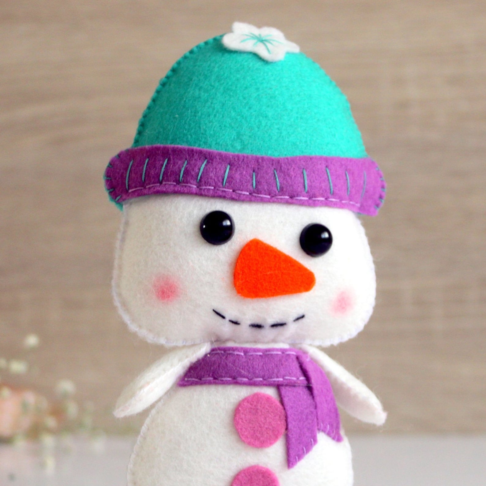 Snowman Ornament Christmas Pattern Felt Snowman Pattern PDF - Etsy