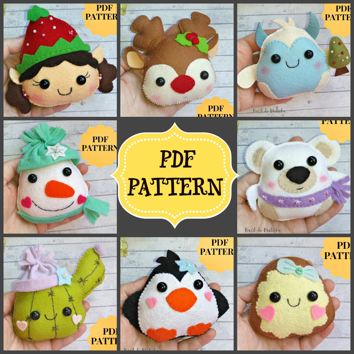 Felt Christmas Ornaments Felt Ornaments Patterns Christmas - Etsy