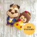 Beauty and the Beast Felt Pattern, Princess Belle Pattern, Felt ...
