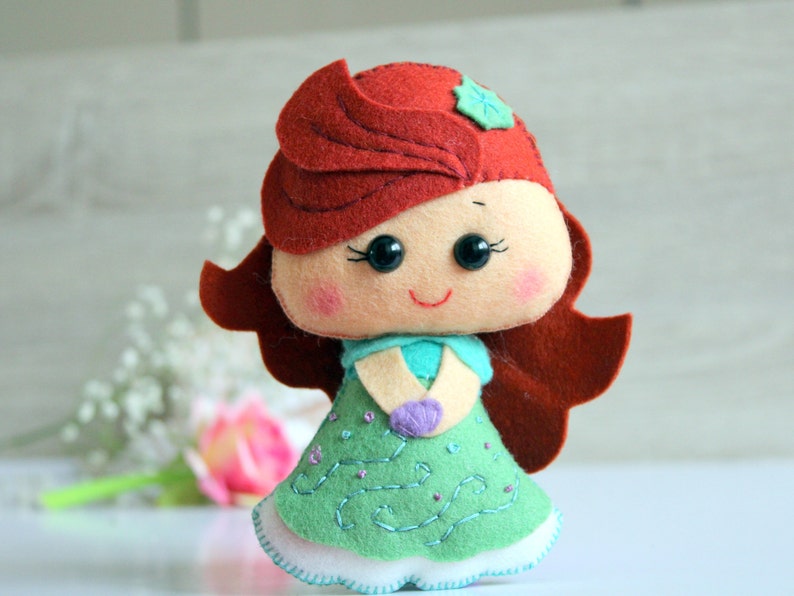 Princess Ariel Pattern Felt Princess Doll Pattern PDF Doll - Etsy