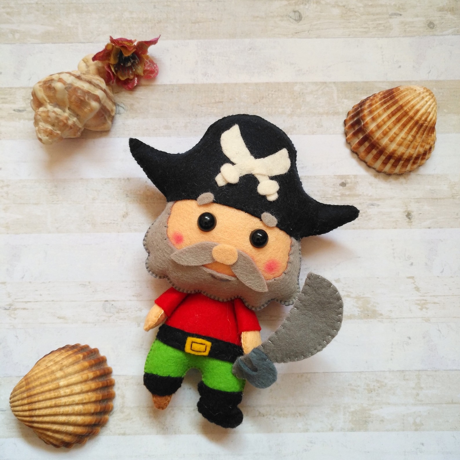 Felt Pirate Ornament Felt Pirate Pattern Baby Shower Gift Felt | Etsy