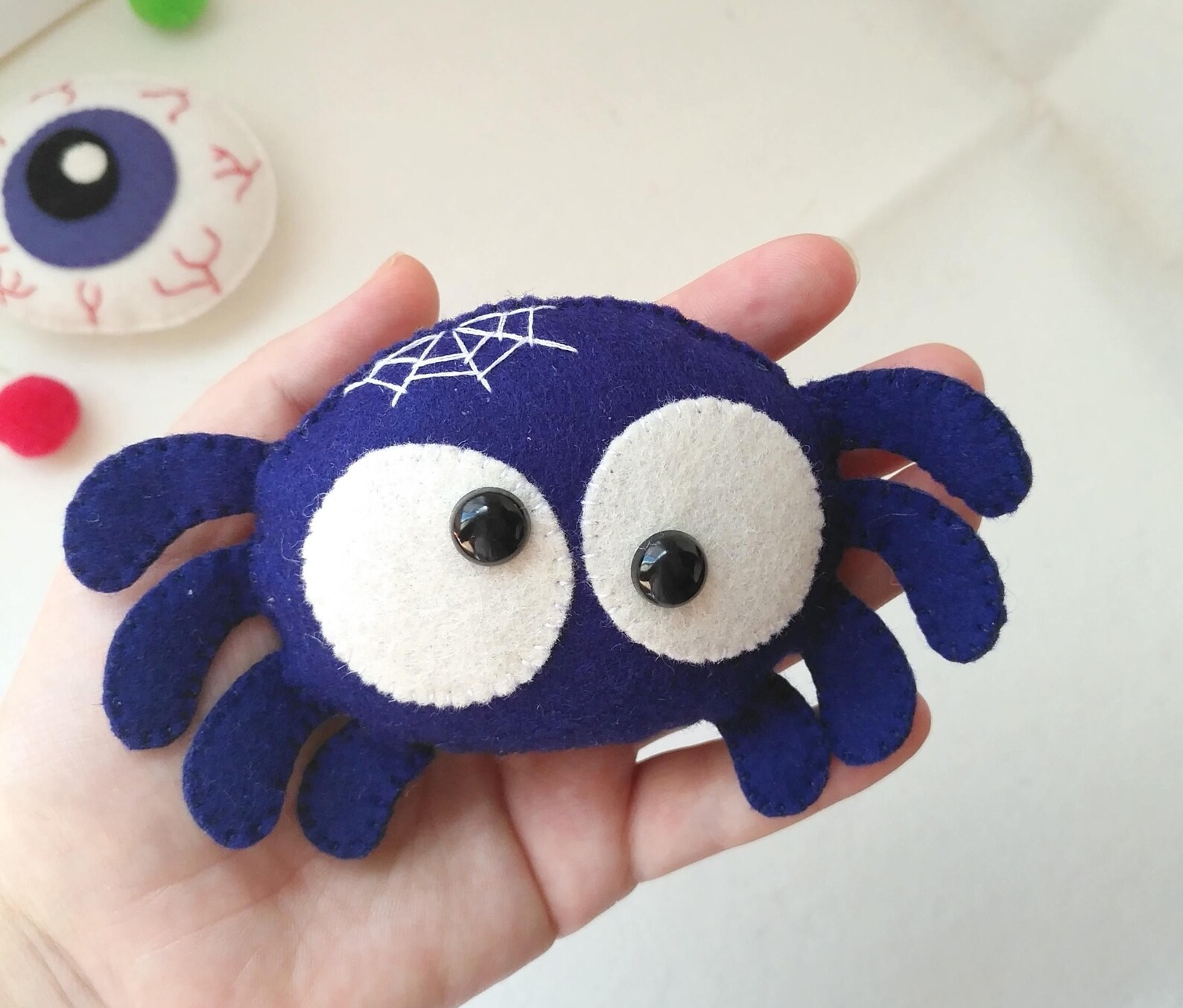 Felt Spider Halloween Ornament Pattern DIY Felt Ornament - Etsy