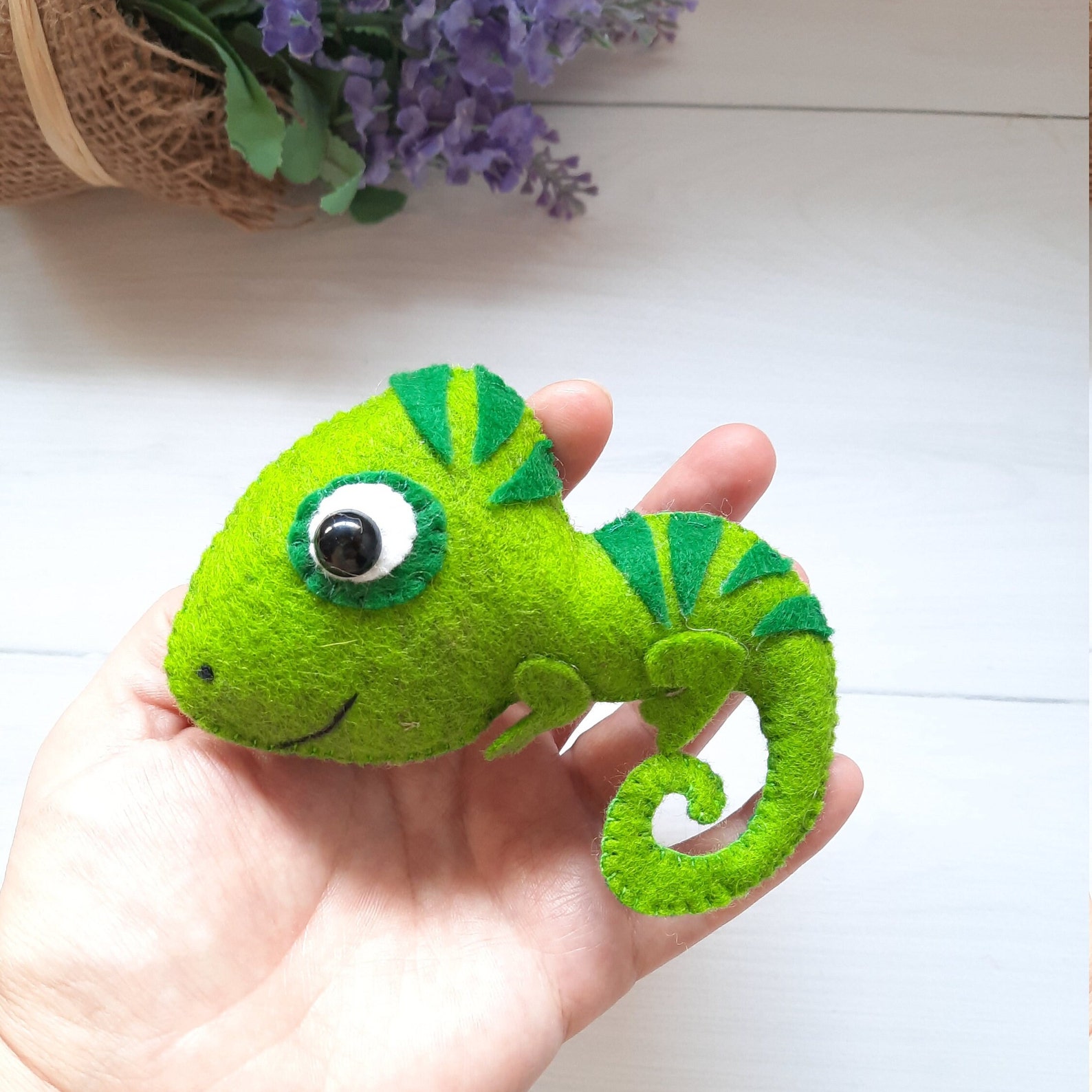 Chameleon Felt Toy Sewing Pattern Easy PDF Pattern Felt | Etsy