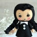 Wednesday Addams Doll Felt Wednesday Pattern Gothic Doll Cute Creepy ...
