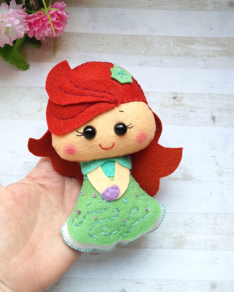 Princess Ariel Pattern Felt Princess Doll Pattern PDF Doll | Etsy
