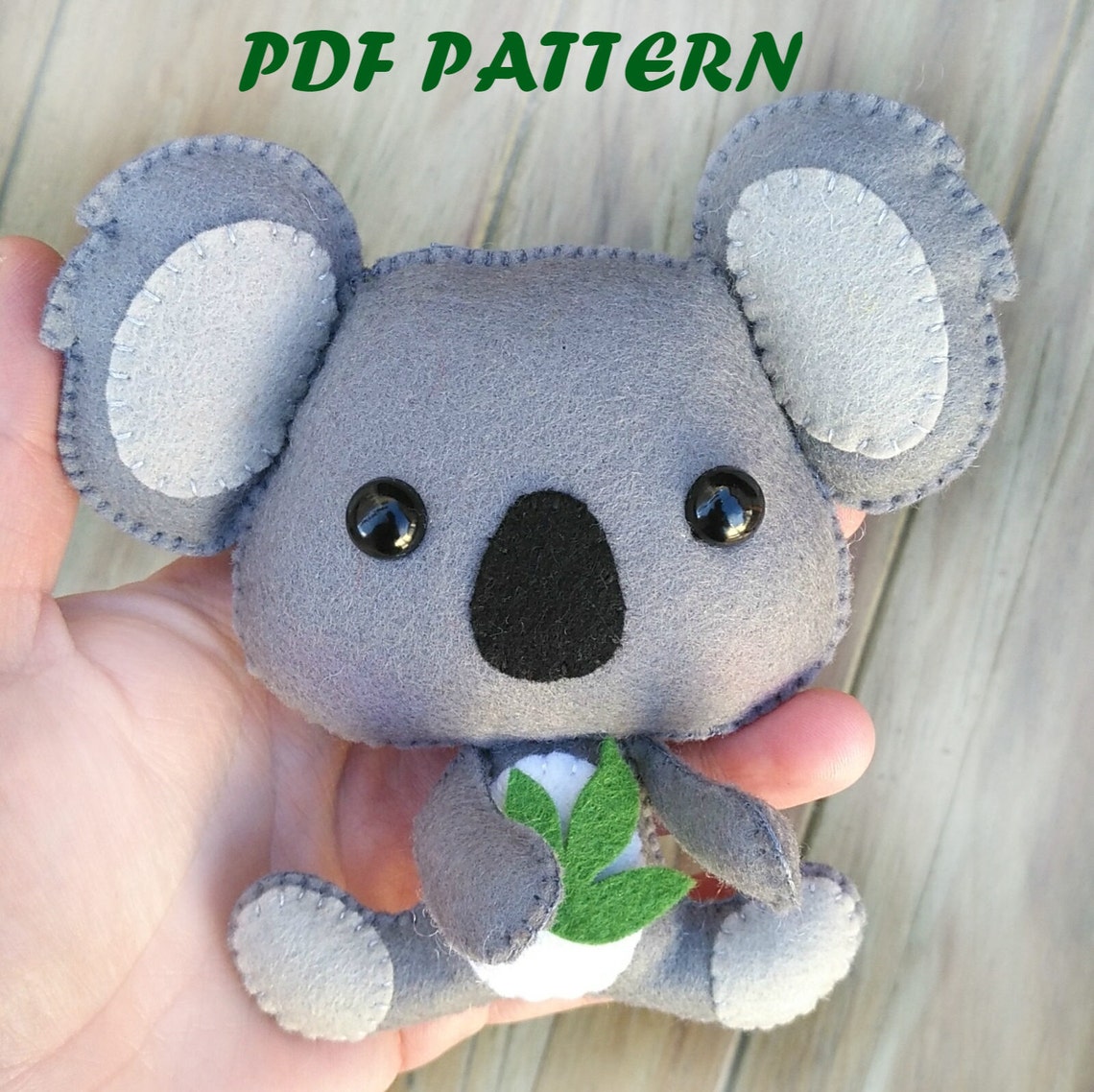 Felt Koala Pattern PDF Koala Plush Australian Animals Pattern | Etsy