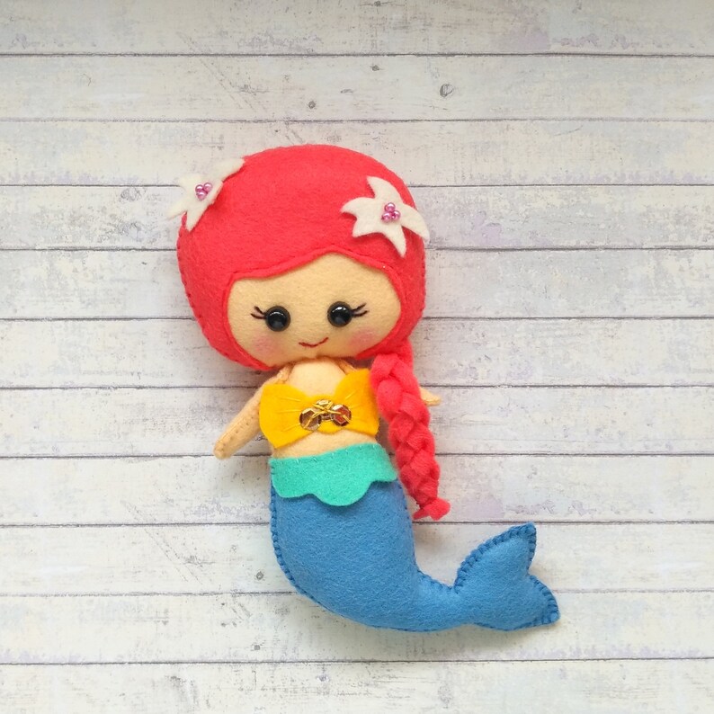 Felt Mermaid Pattern Felt Mermaid Doll Baby Mobile Mermaid | Etsy