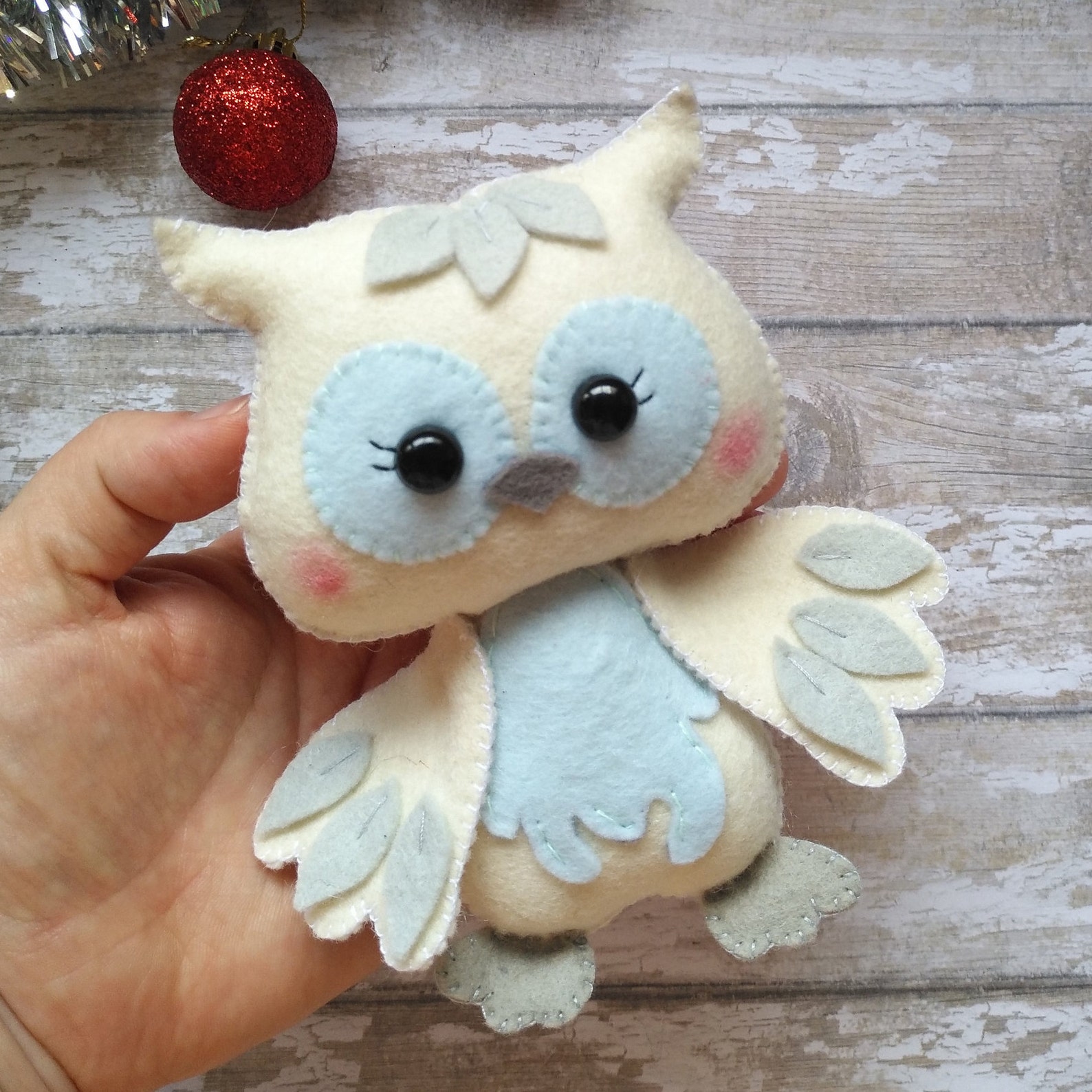 Felt Owl Christmas Ornament Christmas Owl Decor Felt Owl | Etsy