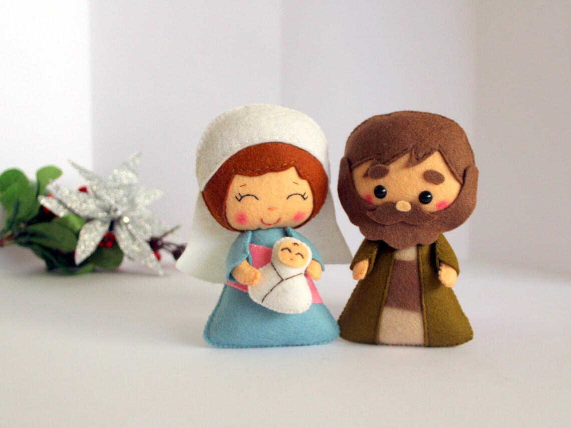 Felt Nativity Scene Pattern the Holy Family PDF Pattern Felt | Etsy