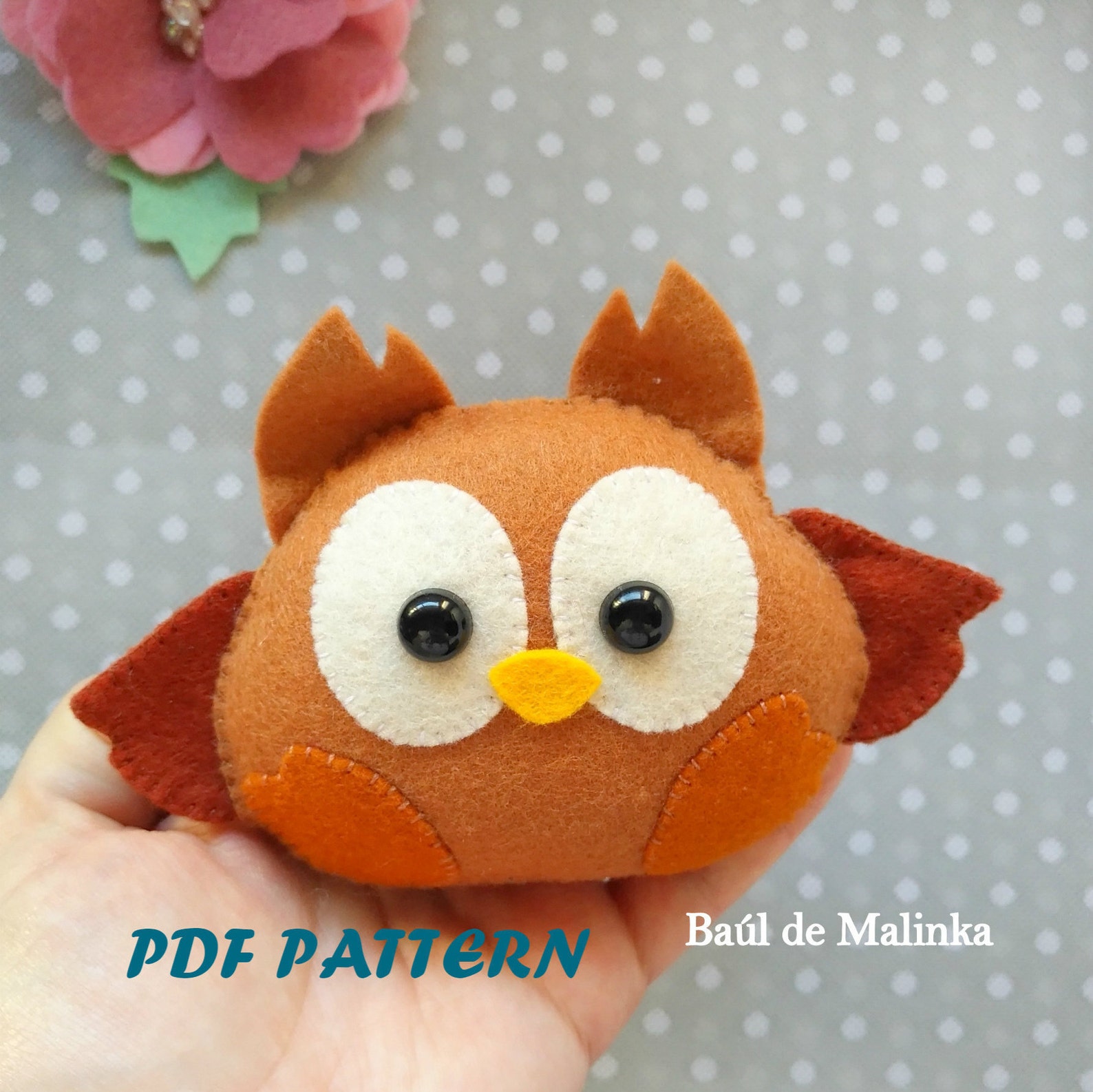 PDF Felt owl pattern Woodland animal ornament Felt owl Sewing | Etsy
