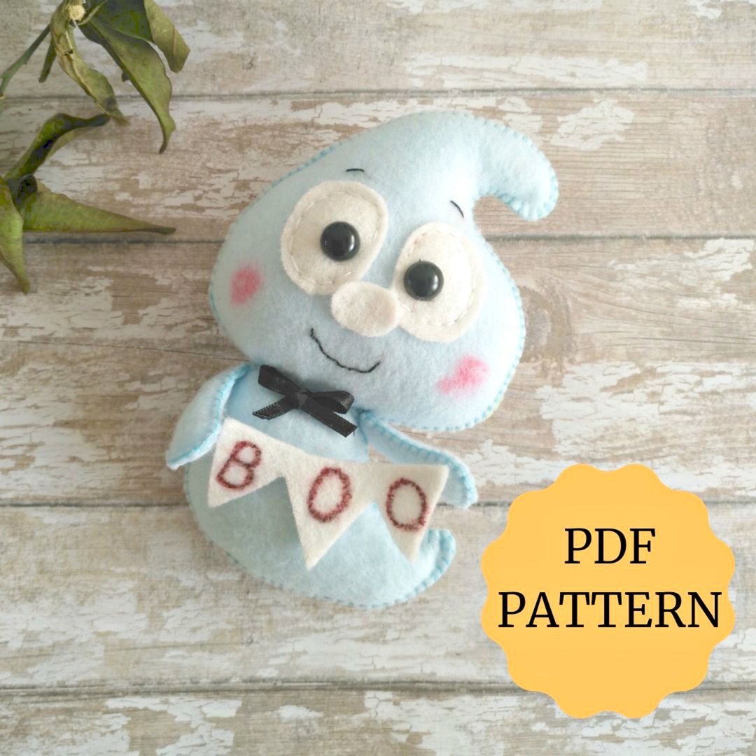 PDF Pattern Ghost Felt Pattern Felt Ornament Felt Ghost Softie Sewing ...