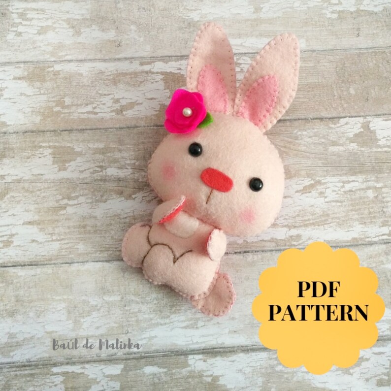 Easter Bunny Pattern Felt Bunny Pattern Easter Ornament Easter - Etsy