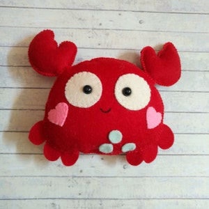 Felt Sea Animals Crab Pattern Sea Creatures Felt Mobile Kawaii Crab ...