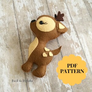 Felt Deer Woodland Pattern Felt Sewing Deer PDF Tutorial DIY Deer ...