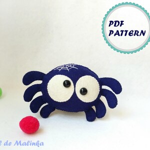 Felt Spider Halloween Ornament Pattern DIY Felt Ornament | Etsy