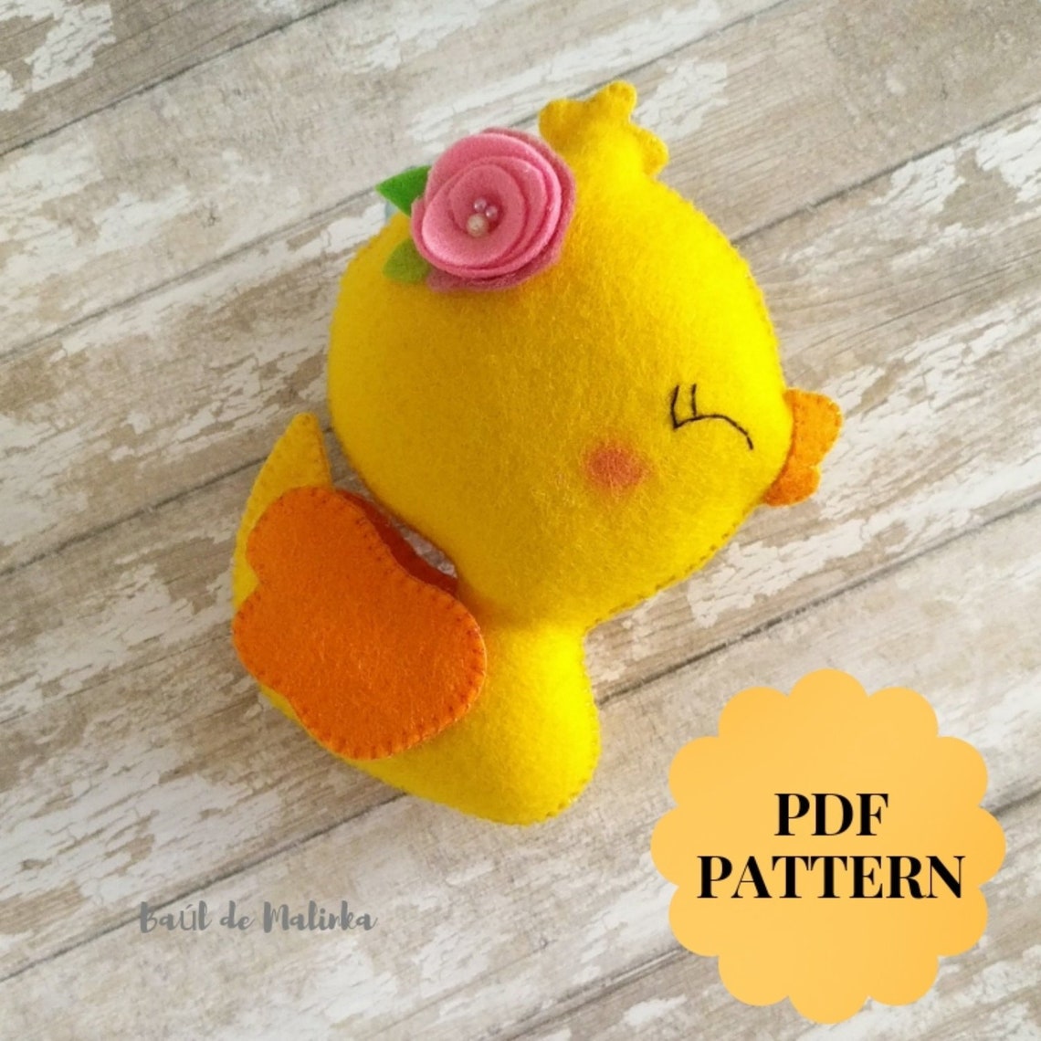 Felt Duck Pattern SVG Duck Pattern PDF Felt Pattern Felt - Etsy