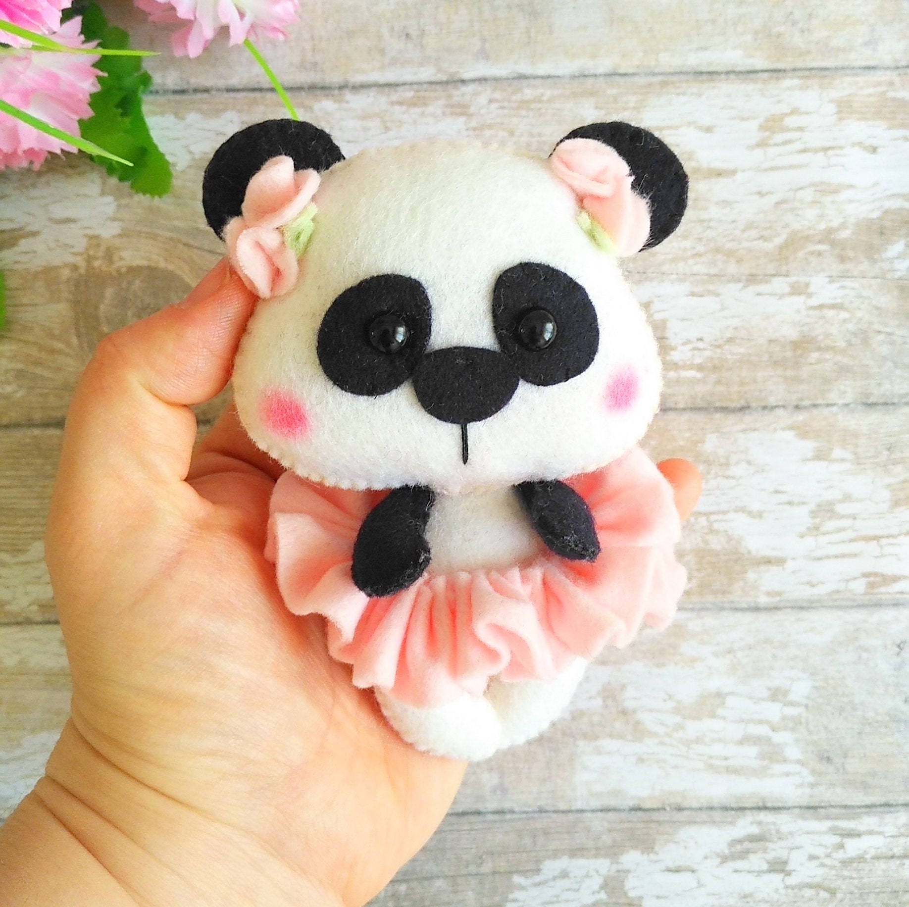 Felt Panda Pattern PDF Sewing Tutorial Panda Ornament Felt | Etsy