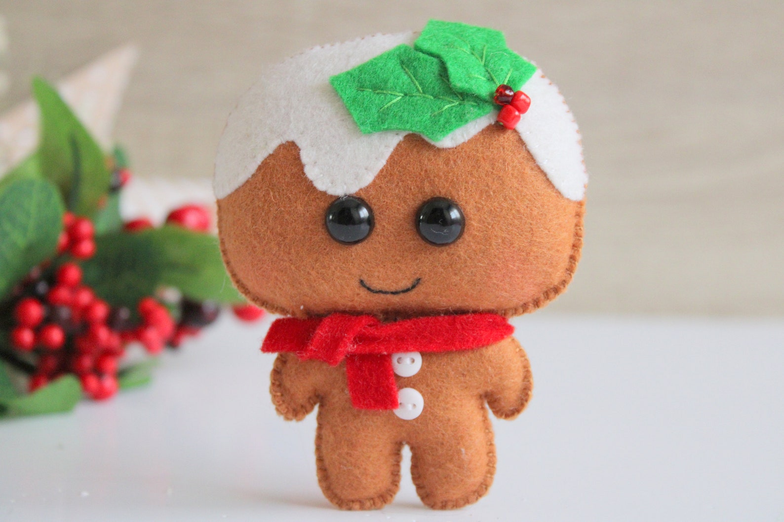 Felt Gingerbread Man Ornament Sewing Pattern (PDF Pattern) - Etsy