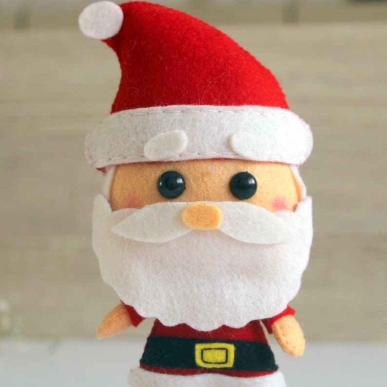 Felt Santa Ornament Pattern Christmas Pattern Felt Santa Claus - Etsy