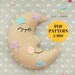 Moon PDF Pattern Felt Moon DIY Moon Ornament Nursery Decor Baby's ...