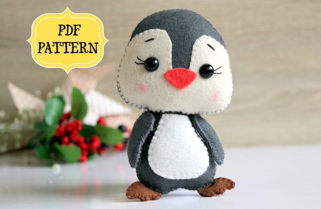 Felt Christmas Ornament Felt Penguin Pattern Christmas Penguin Decor ...