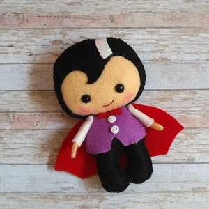 Dracula Doll Pattern Felt Dracula Ornament Halloween Pattern Dracula ...