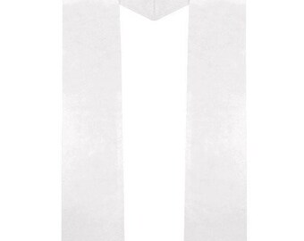 Blank White Graduation Stole - Etsy