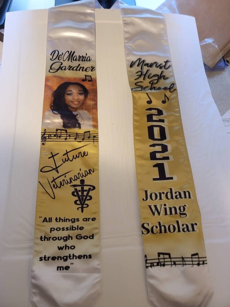 Custom Graduation Stole Personalized Stashes Graduation | Etsy