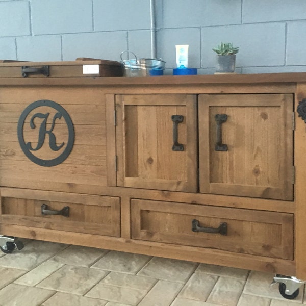 Rustic Bar Cart - Etsy