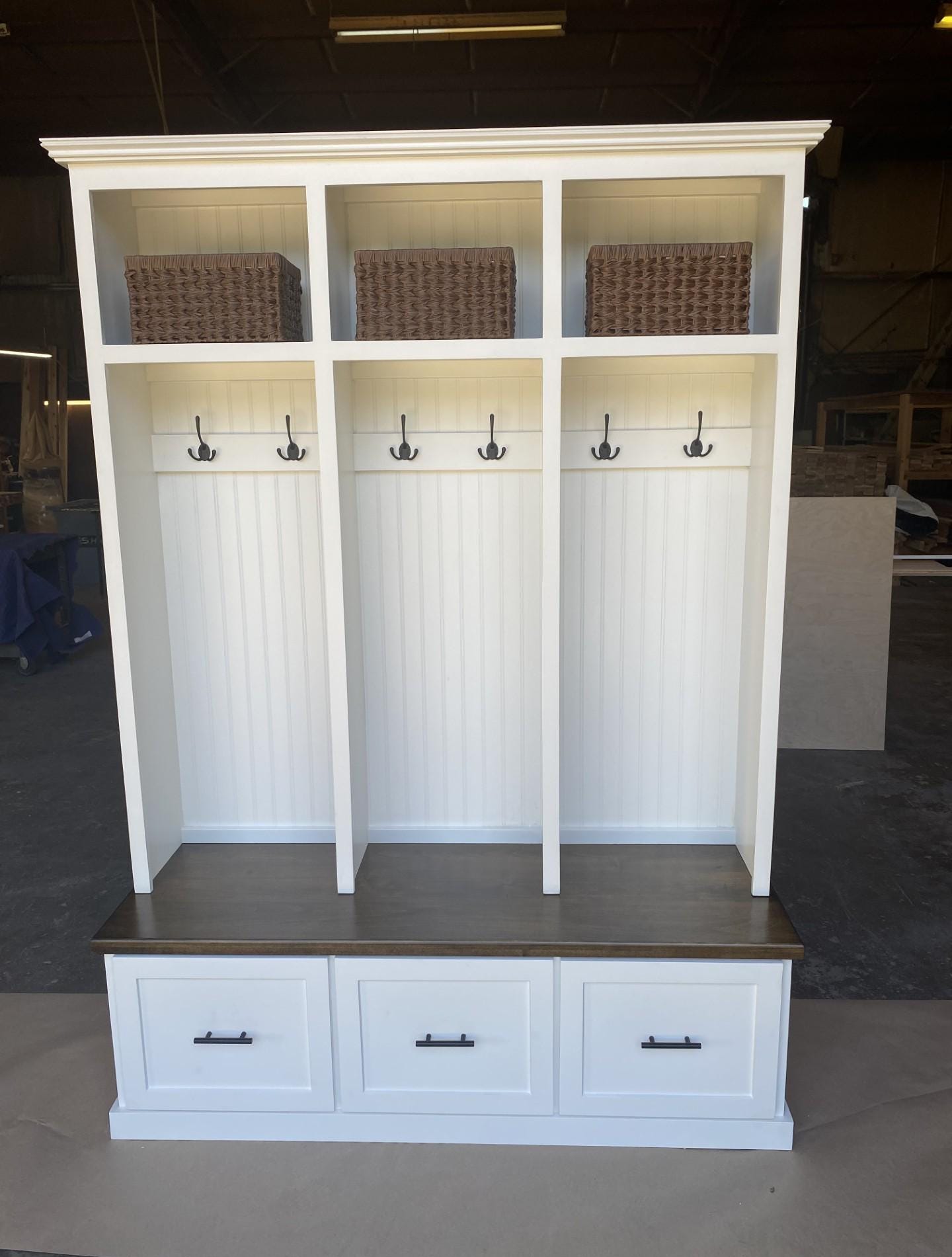 Custom Mudroom Cabinetry & Hall Tree Storage Locker - Etsy