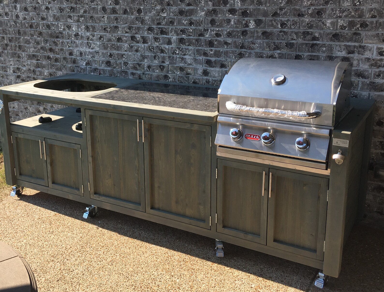 Outdoor Kitchens Mobile Grill Islands Dual Grill Tables | Etsy