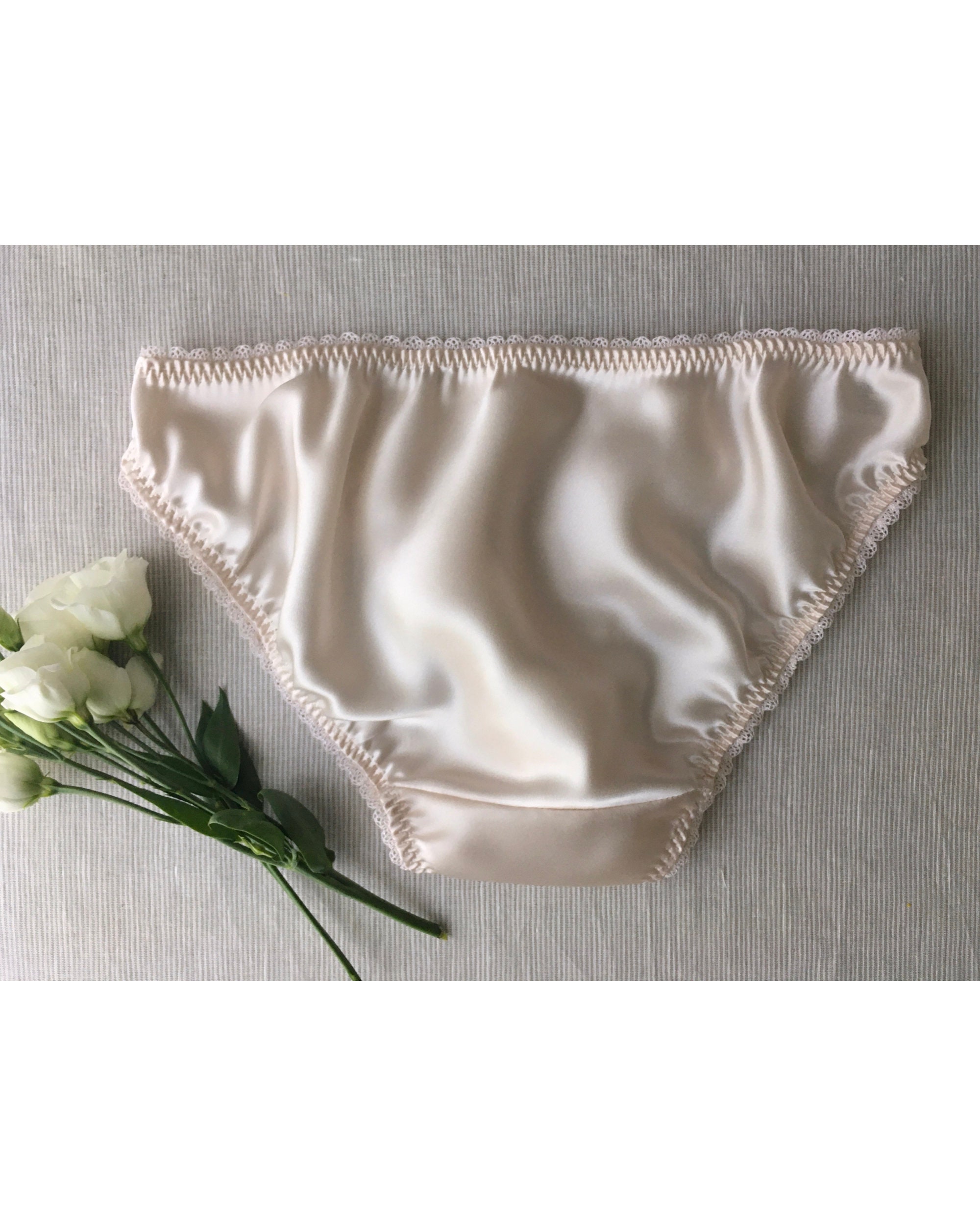 Blush Pink Silk Panties Satin Silky Knicker Hipster Briefs Etsy