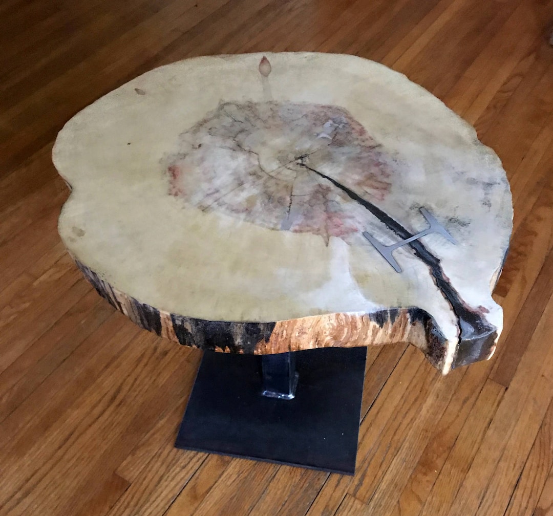Buy Live Edge Coffee Table of Box Elder Wood, Live Edge Table, End ...