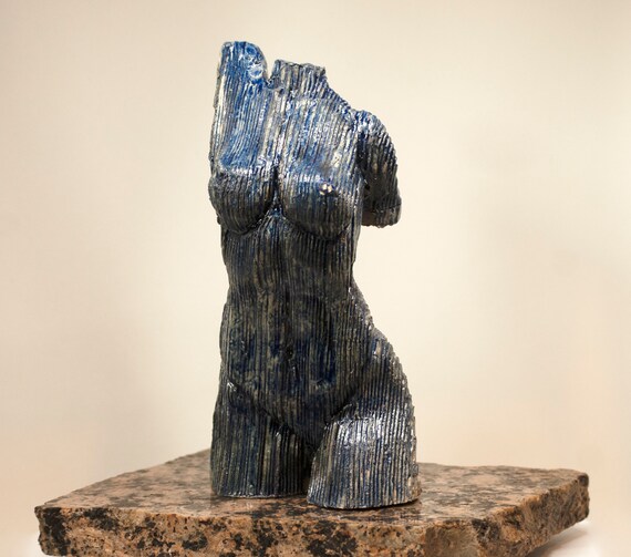 Sculpture of a Female Torso Bronze Patina - Etsy