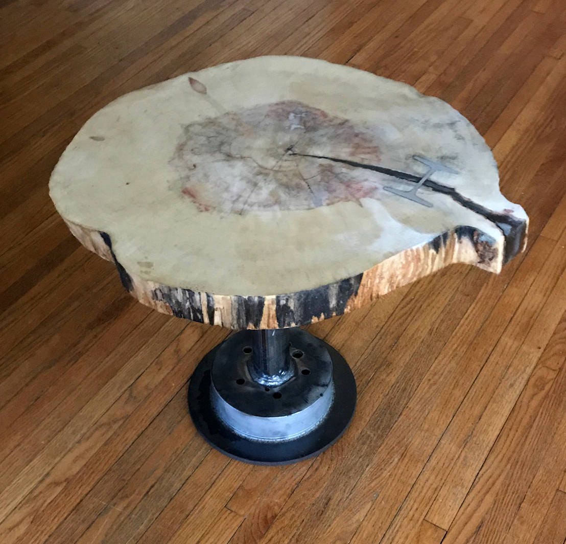 Live Edge Coffee Table of Box Elder Wood Live Edge Table End | Etsy