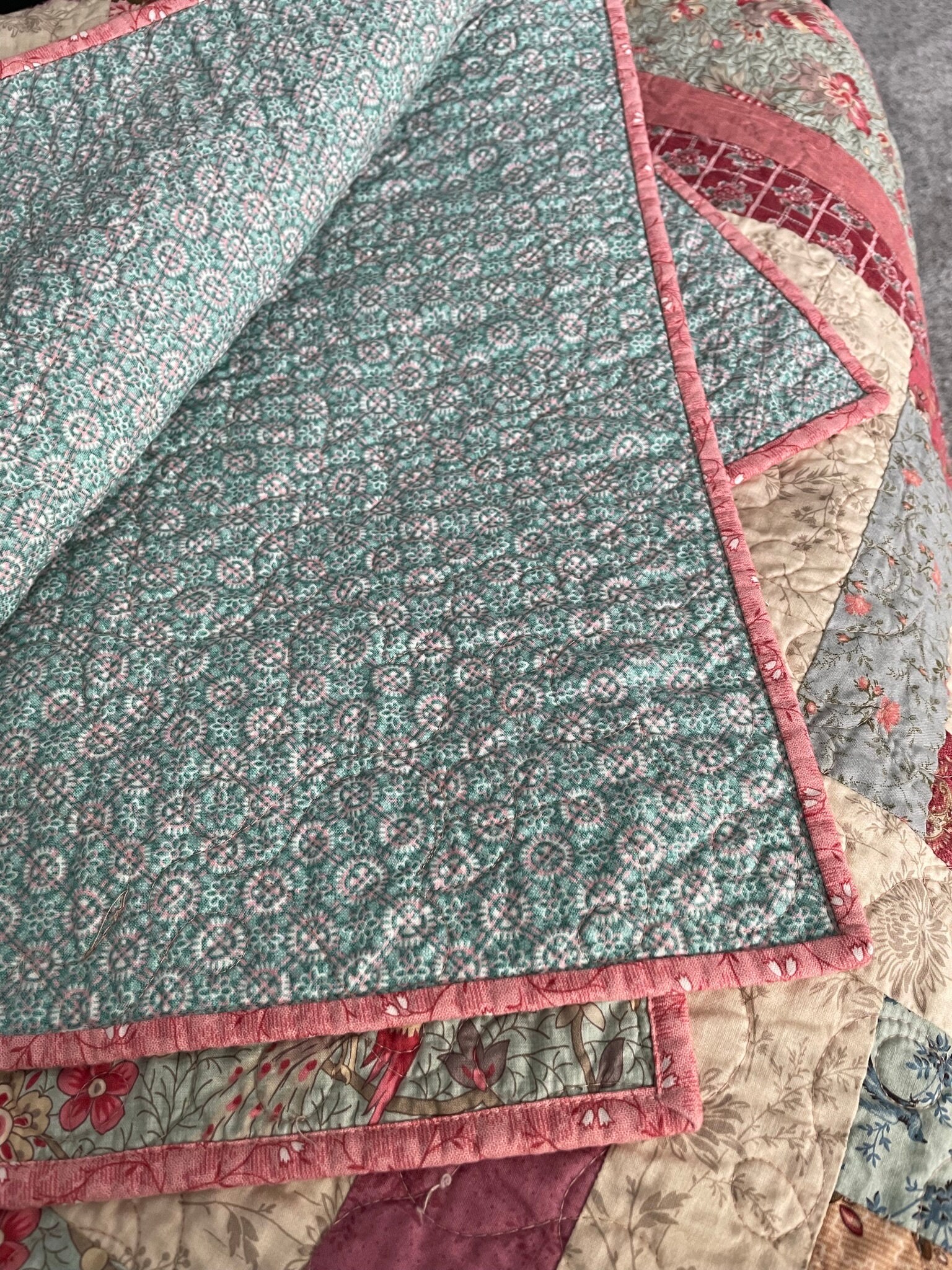 Romantic Floral Twin Quilt, Cottagecore, Cotton Fabric 63 X 82 - Etsy