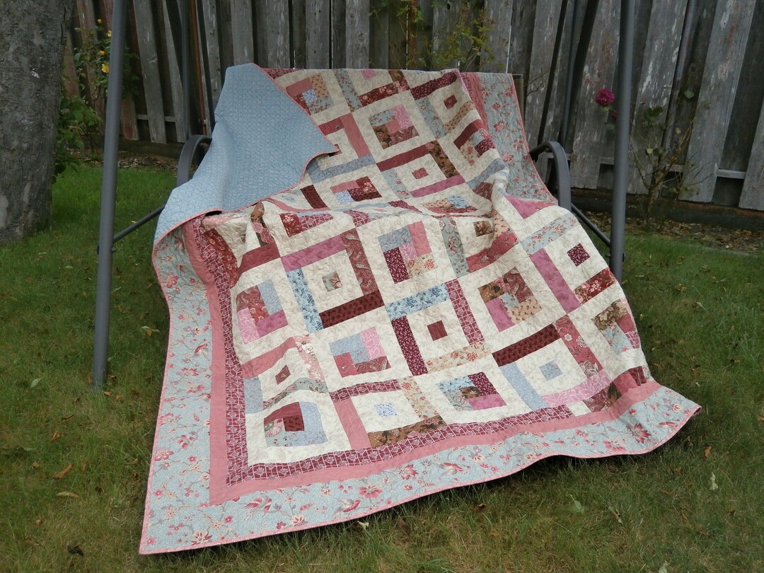 Romantic Floral Twin Quilt, Cottagecore, Cotton Fabric 63 X 82 - Etsy