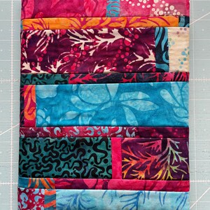 Batik Fabric Journal Cover, Bright Colors, Blank Composition Notebook ...