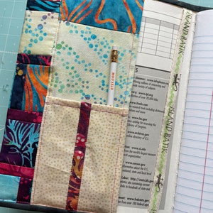 Batik Fabric Journal Cover, Bright Colors, Blank Composition Notebook ...