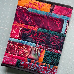 Batik Fabric Journal Cover, Bright Colors, Blank Composition Notebook ...