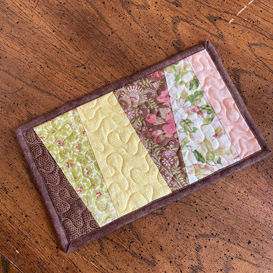 Scrappy Fall Mug Rug or Large Coaster in Soft Autumn Colors Apple ...