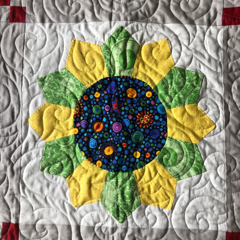Queen Size Sampler Quilt in Bright Colors and Fun Fabrics - Etsy