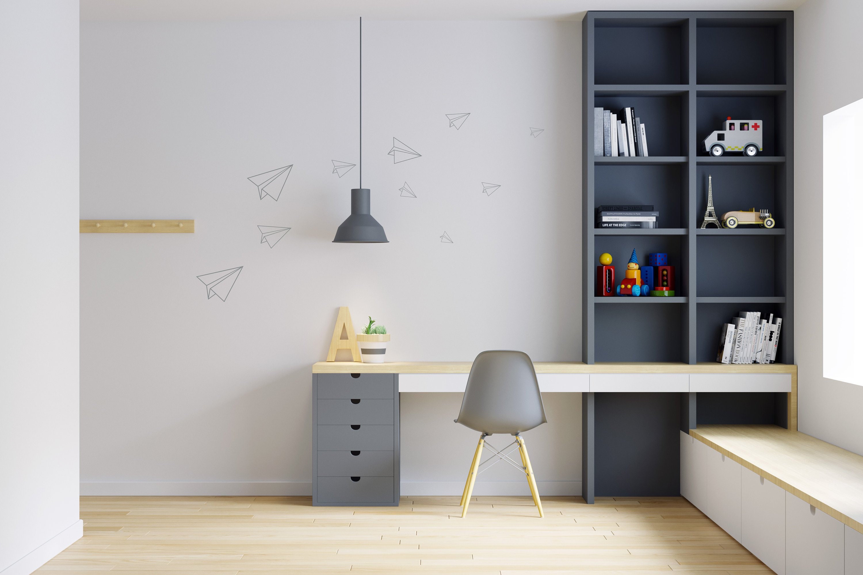 Wall Sticker Paper Planes - 12 Airplanes Vinyl Sticker - Child Room ...