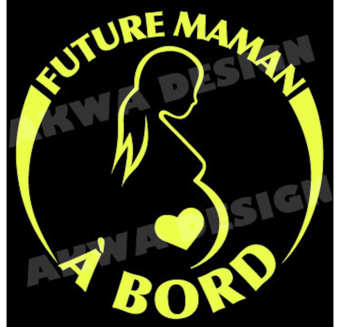 Bumper Car Sticker Futur Mama on Board Vinyl Car Sticker Available in ...