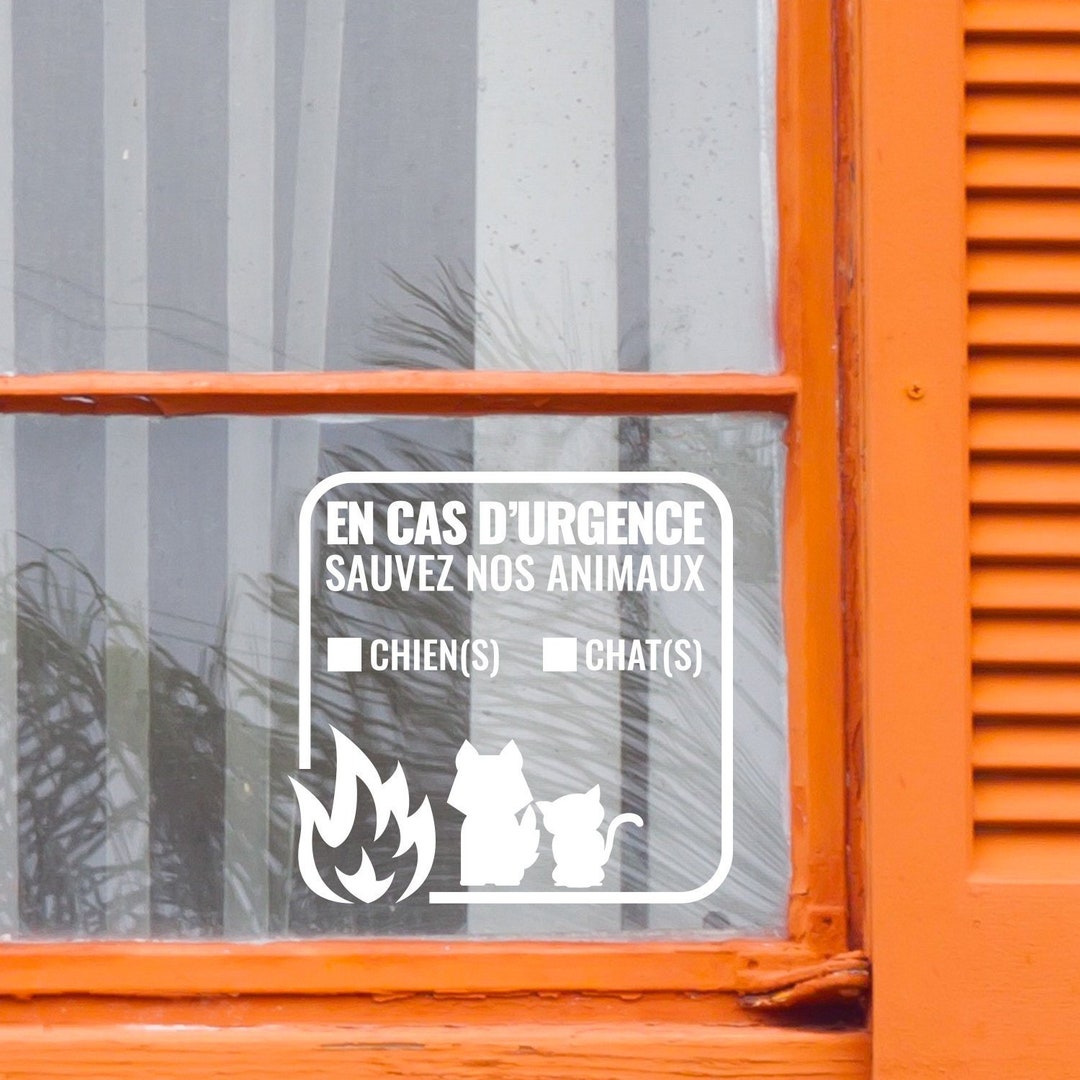 Sticker in Case of Emergency Save Our Animals or Our Family for Front ...