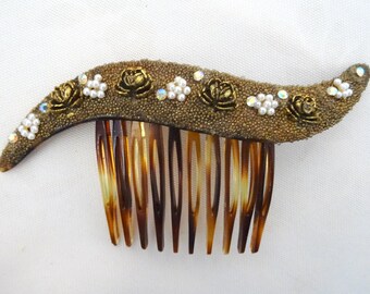 Decorative hair comb | Etsy