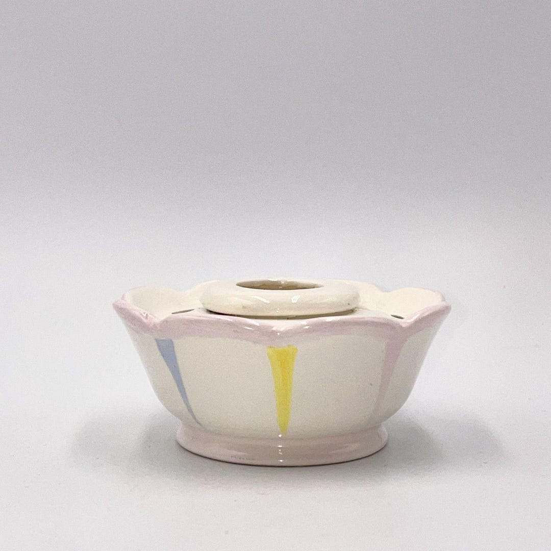 Vintage 1958 Holt-howard Ceramic Flower Frog Pastel Atomic Mid-century ...