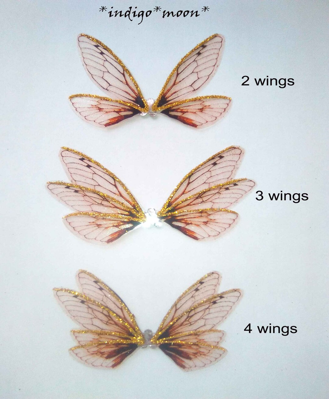 OOAK Handmade Iridescent 2 Inch Glue-on Fantasy Cicada Fairy Wings for ...
